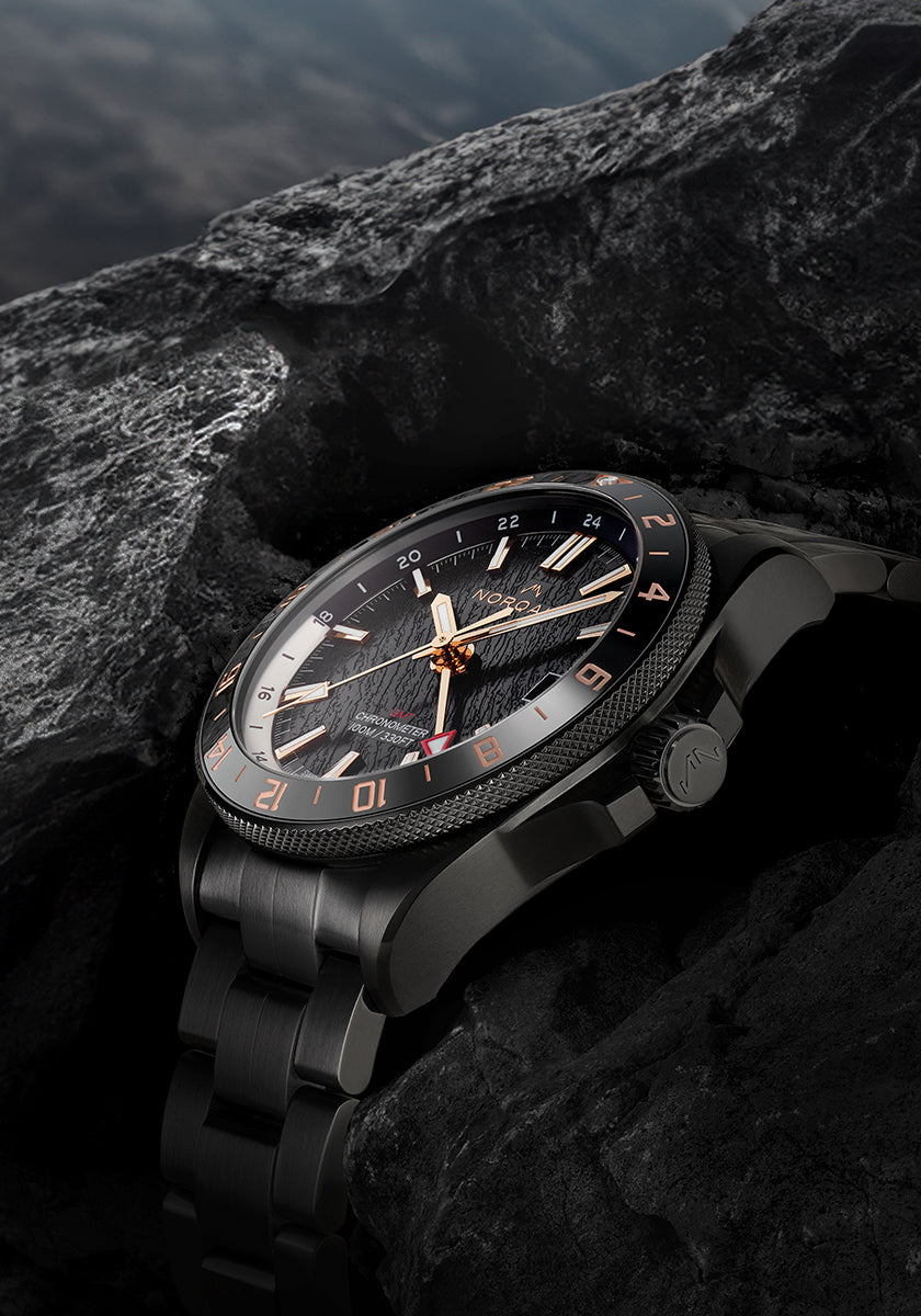 NEVEREST GMT Glacier 41mm DLC Grey & Gold | NORQAIN Swiss Made Watches ...