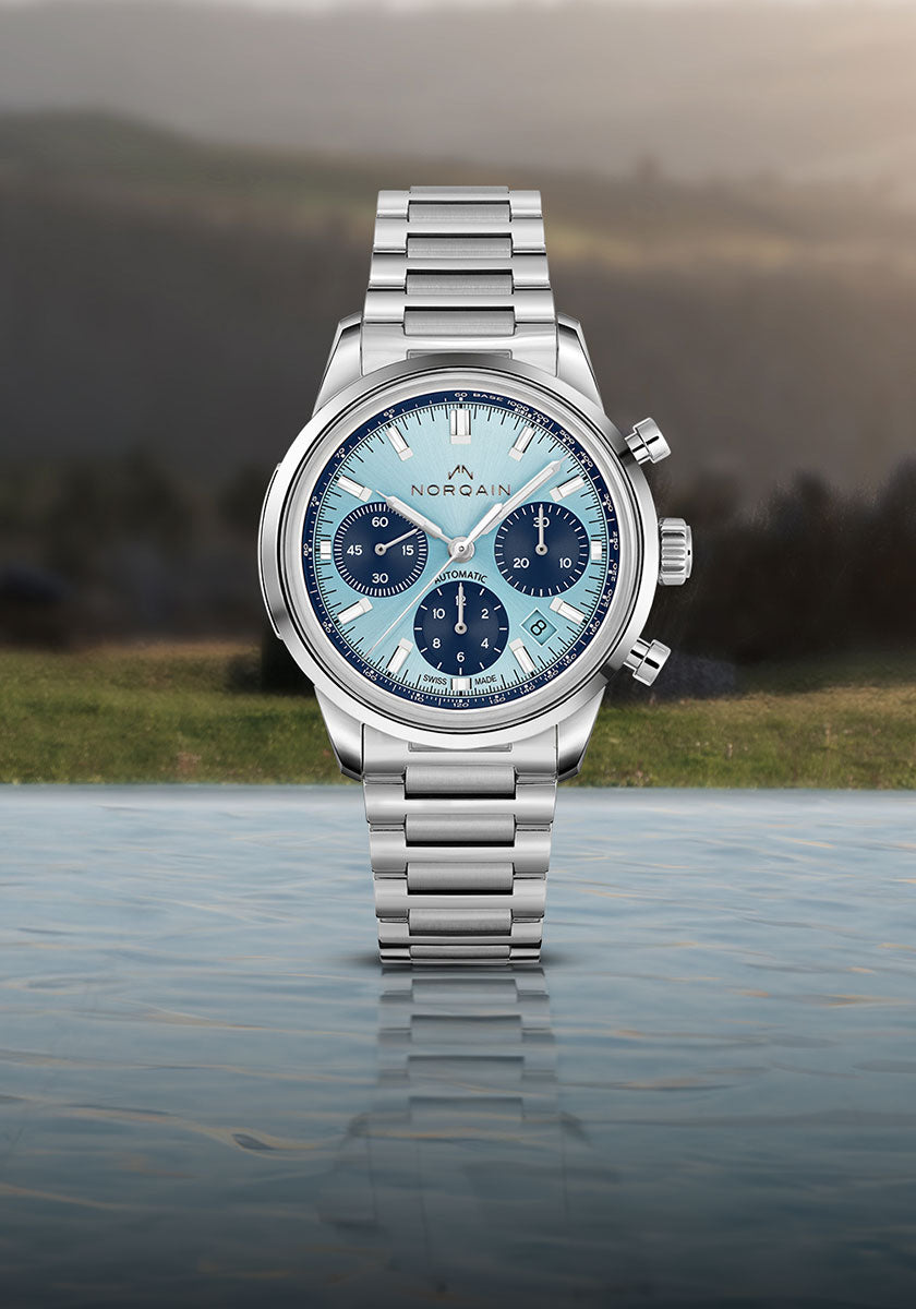 Freedom 60 Chrono 40mm Sky Blue | NORQAIN Swiss Made Watches - NORQAIN
