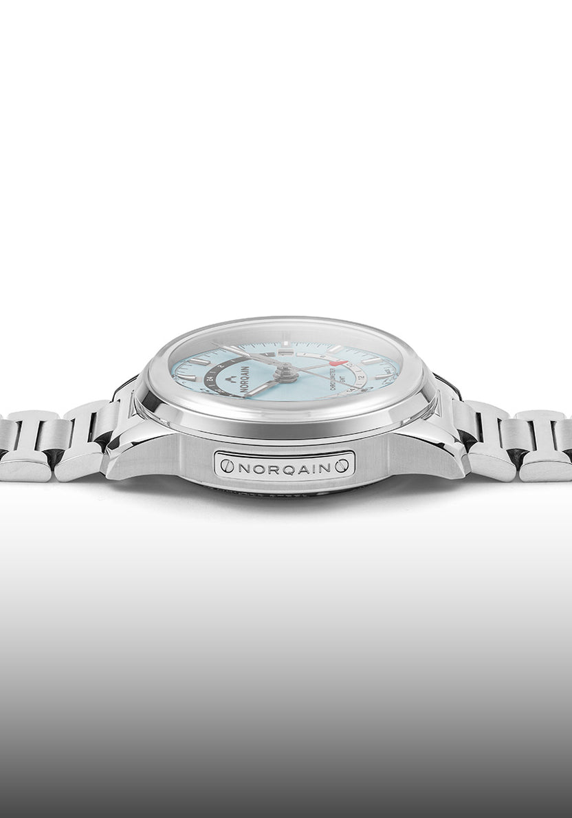 Freedom 60 GMT 40mm Ice Blue | NORQAIN Swiss Made Watches - NORQAIN