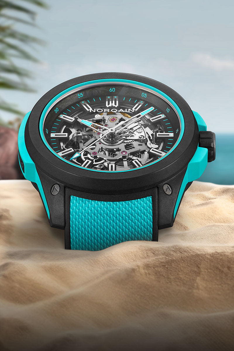 Wild ONE Skeleton 42mm Turquoise | NORQAIN Swiss Made Watches - NORQAIN